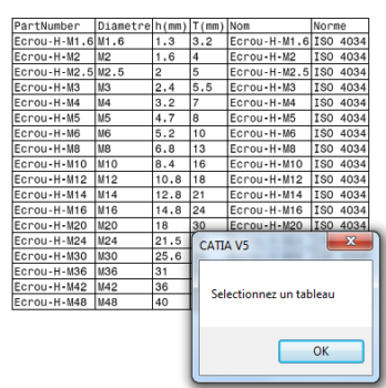 Catia – VBA : Tableau vers EXCEL – CAO 3D-PRO